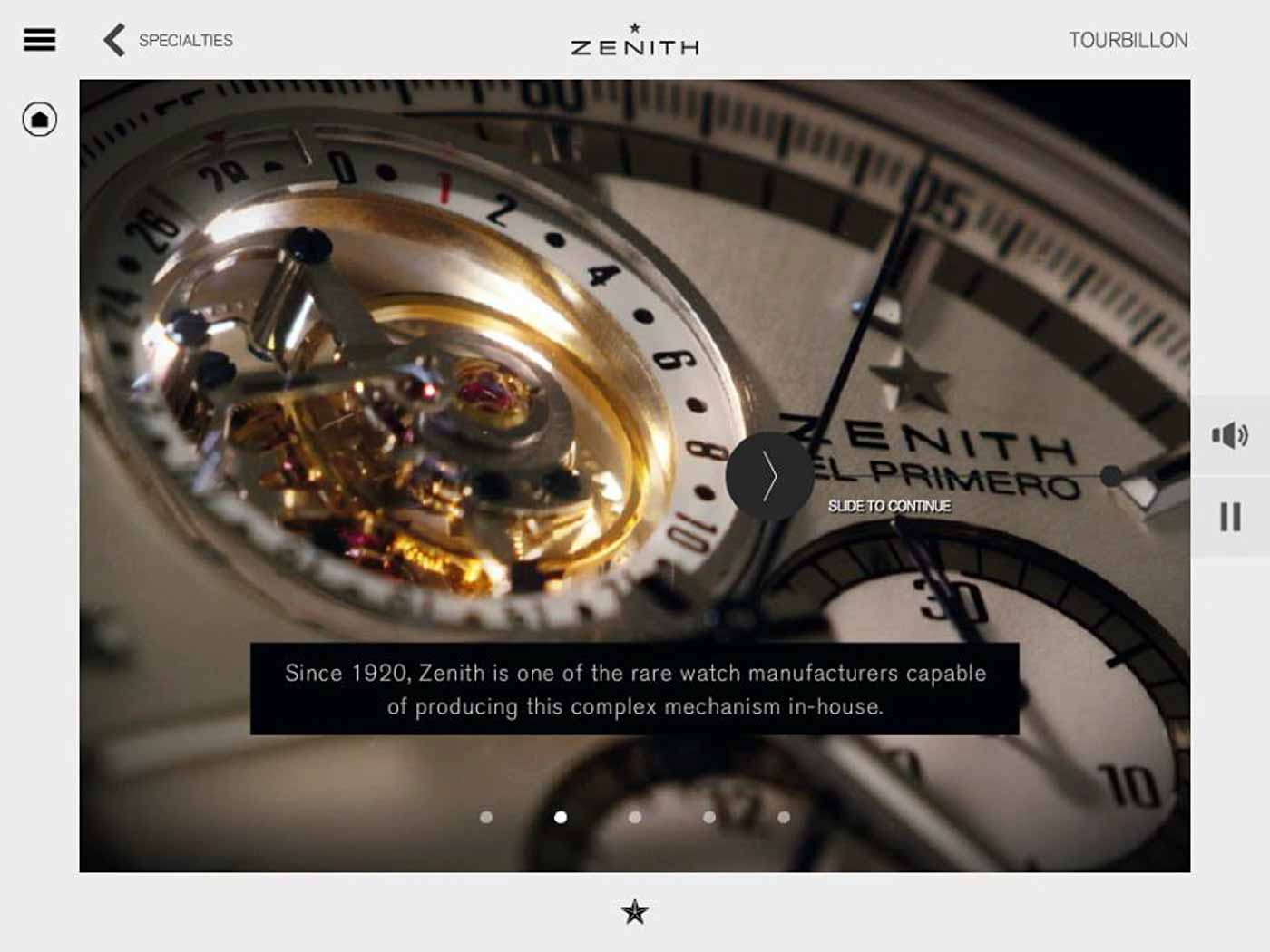 Nova aplicação “Zenith Watches - The Experience”